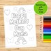 Happy Mothers Day Mama Coloring Page for Kids Printable Coloring Sheet ...