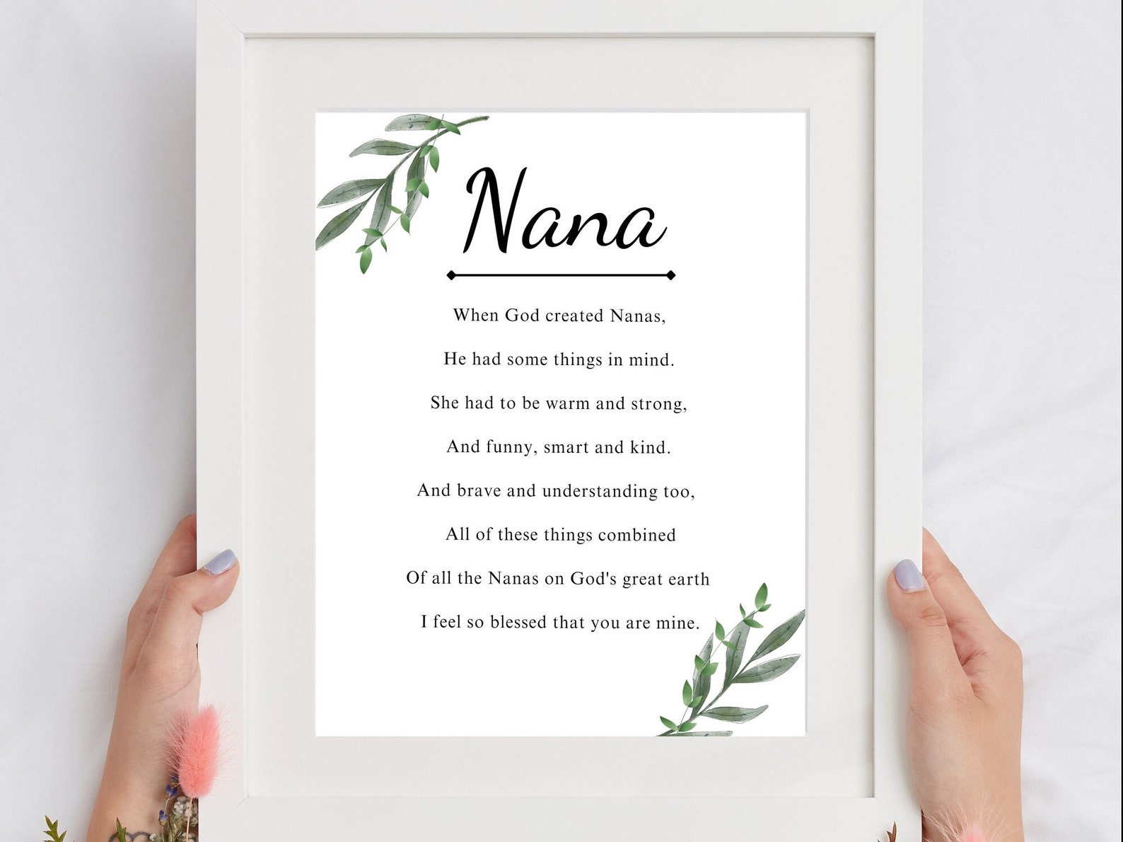 Perfect Nana Poem Printable Poem for Nanas Birthday Christmas Xmas ...