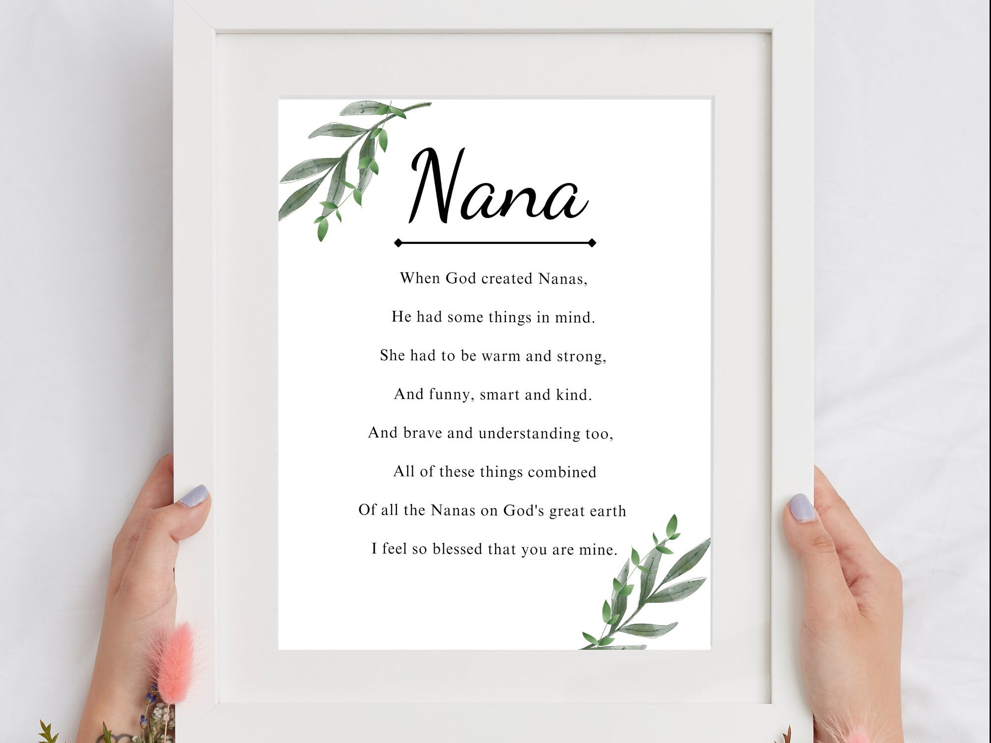 Perfect Nana Poem Printable Poem for Nanas Birthday Christmas Xmas ...