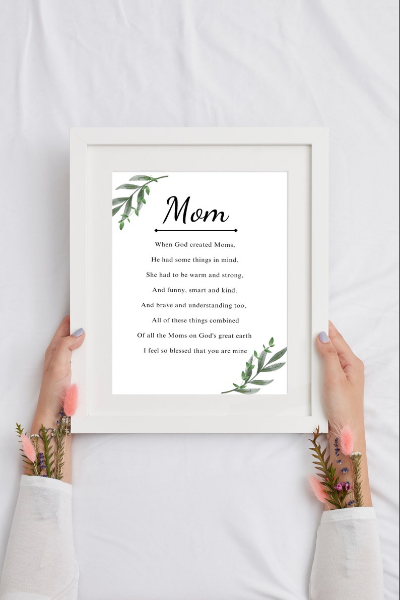 Printable Mom Poem: Christian Gift for Mother (digital Download) - Etsy