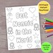 Best Nonnie Coloring Page for Kids Printable Handmade Thank You ...