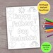 Happy Fathers Day Dedushka Coloring Page: Gift for Grandkids (digital ...