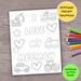 I Love My Meemaw Printable Coloring Page for Kids, Car Truck Tractor ...
