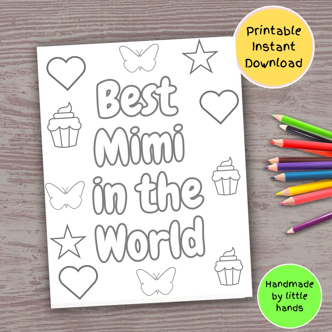 Best Mimi Printable Coloring Page for Kids Handmade Diy Birthday Bday ...