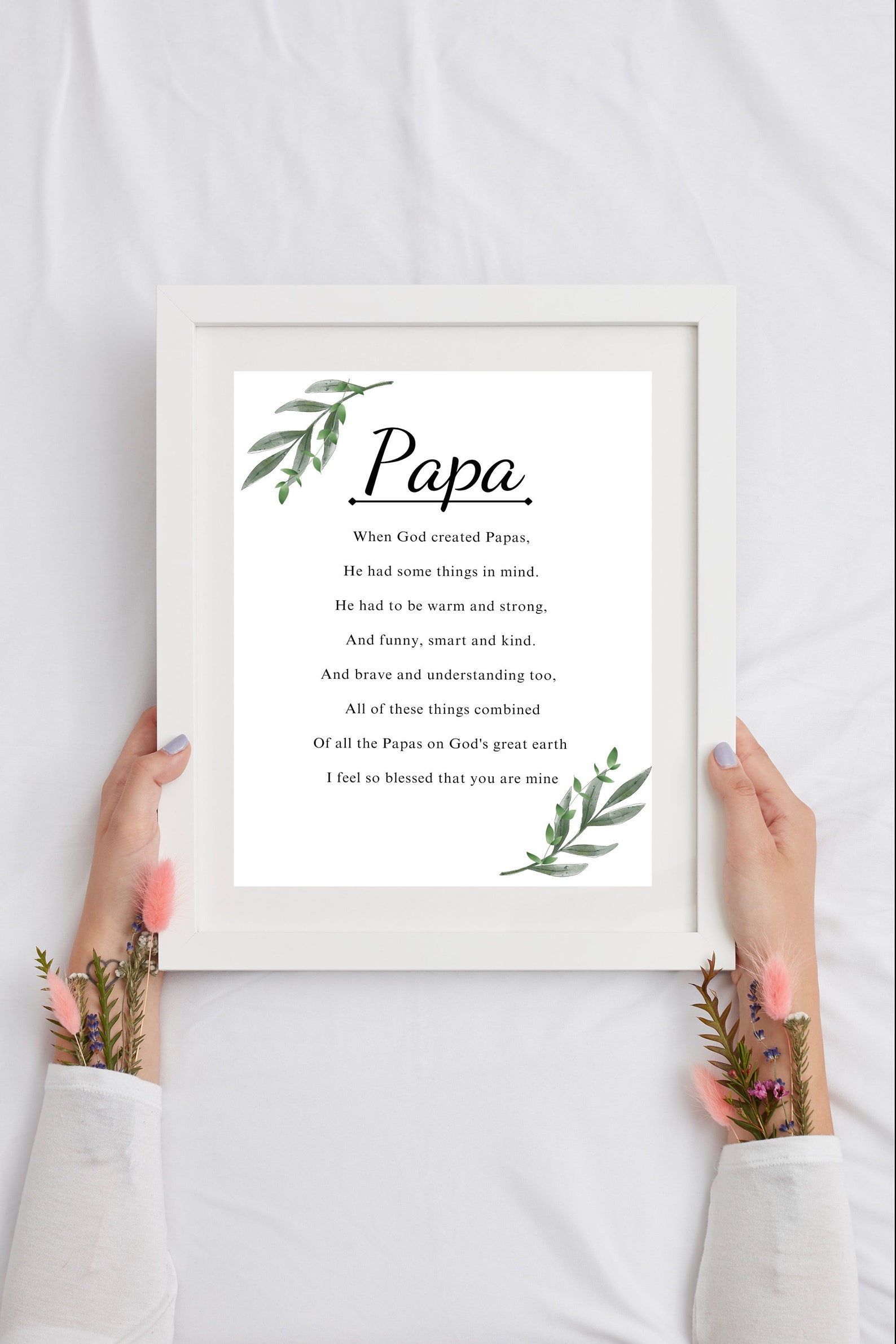 Papa Poem Printable: Christian Gift for Father's Day (digital Download ...