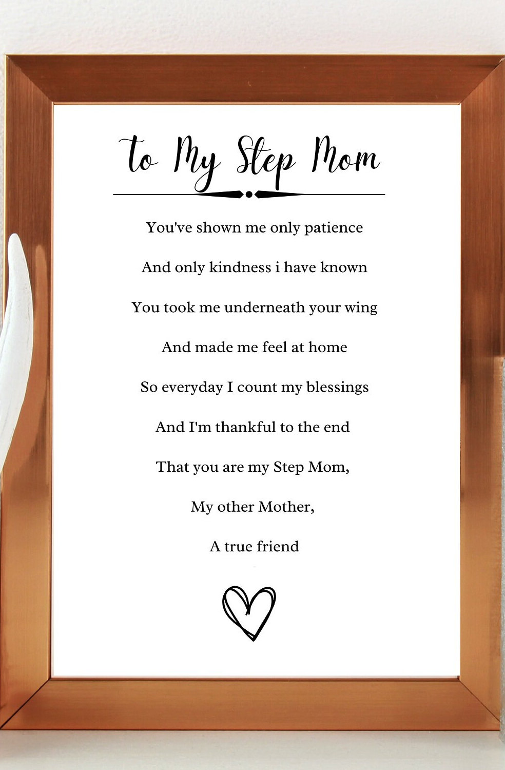 Stepmom Poem Printable Poem For Stepmom Mothers Day Birthday Christmas