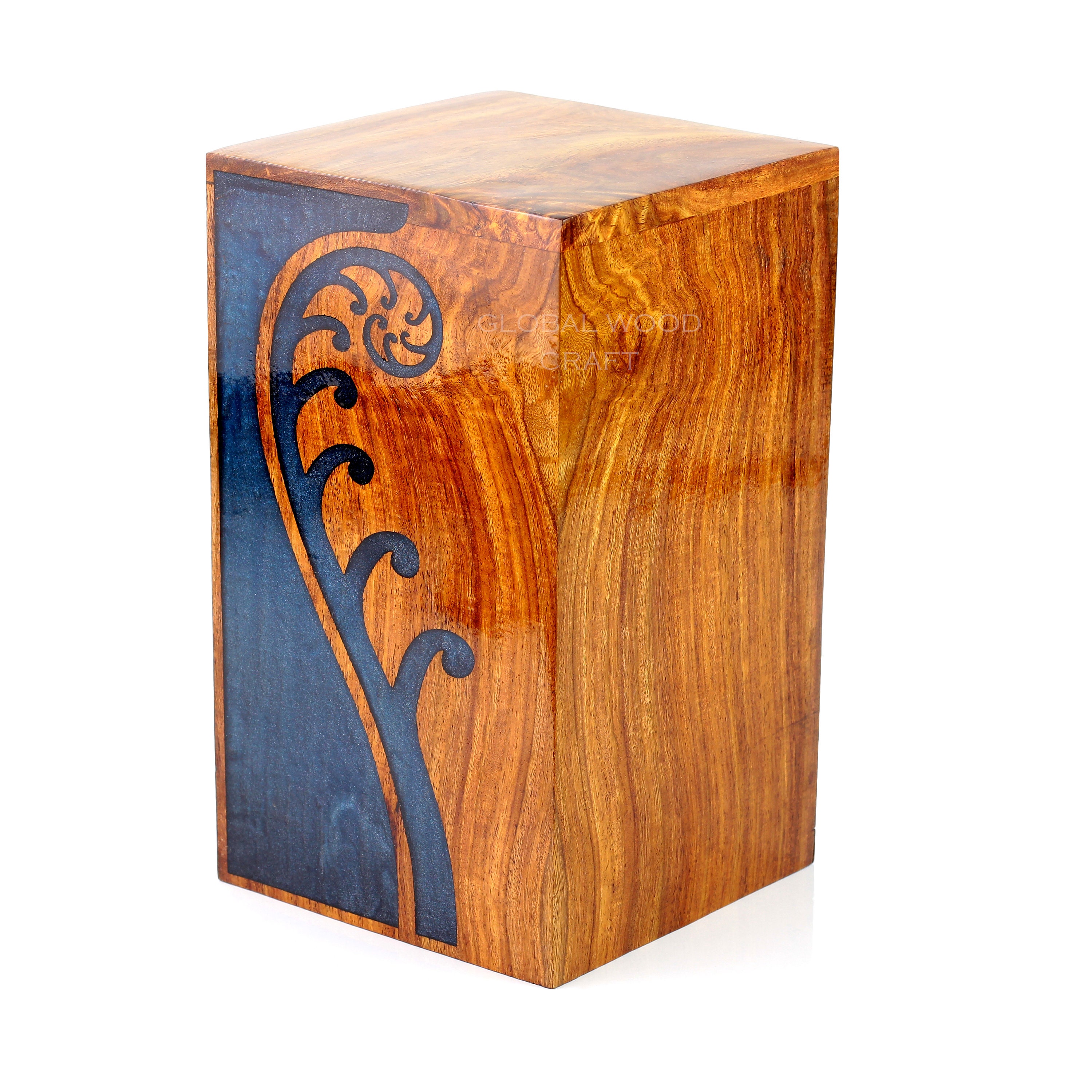 Wooden Handcrafted Rectangular Handmade Ash Remains Storage Cremation ...