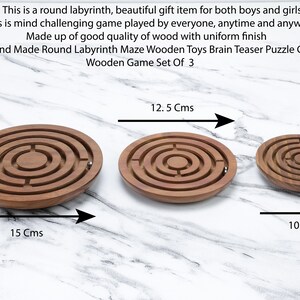 Handmade Rosewood Premium Quality Durable Labyrinth Board Round Wooden ...