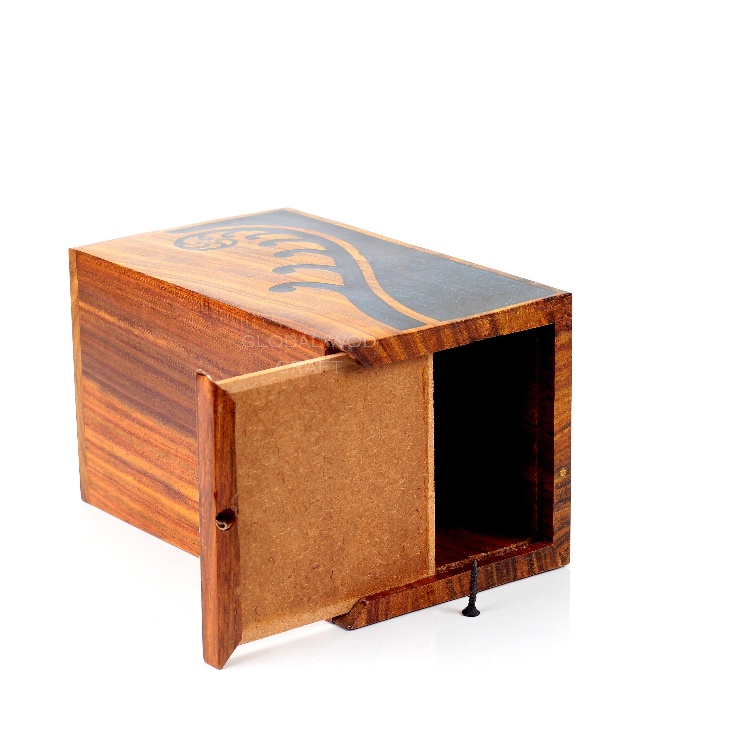 Wooden Handcrafted Rectangular Handmade Ash Remains Storage Cremation ...