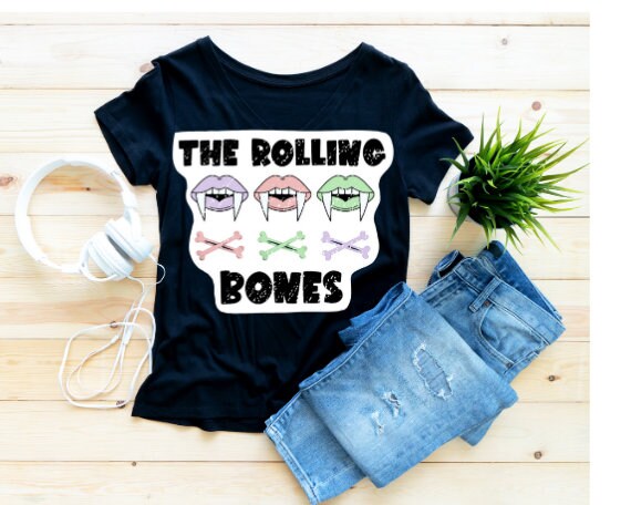 The Rolling Bones PNG descargable PNG de Halloween Impresión - Etsy México