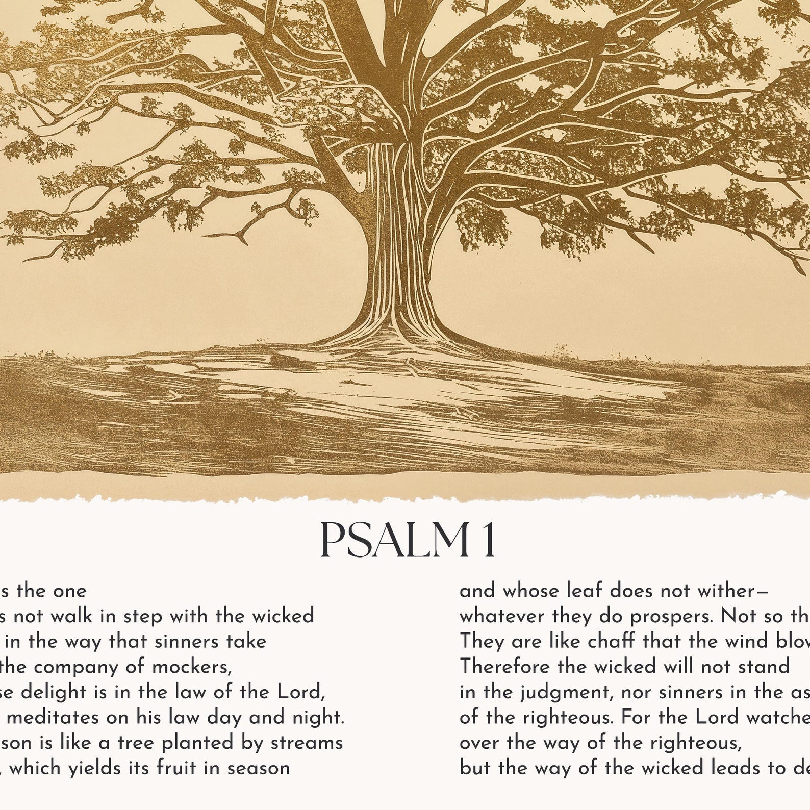 Christian Gift Psalm 1 Bible Verse Print PRINTED on Luxury Paper - Etsy