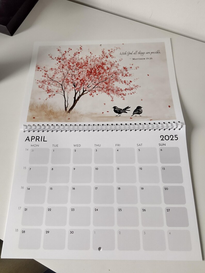Custom 2025 Calendar With Bible Verses - Christian Gift Personalized ...
