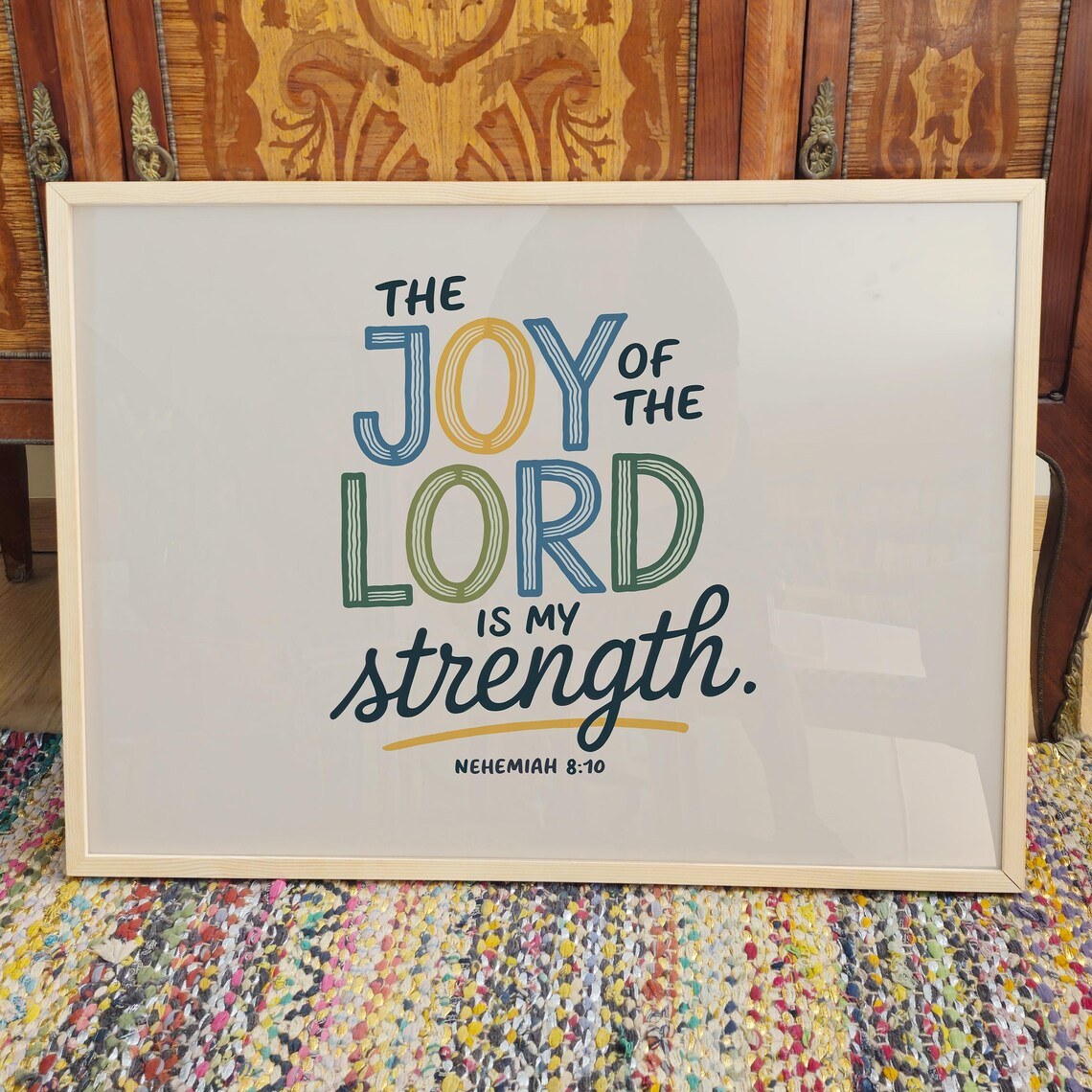 Nehemiah 8:10 Christian Art Print - the Joy of the Lord Wall Decor ...