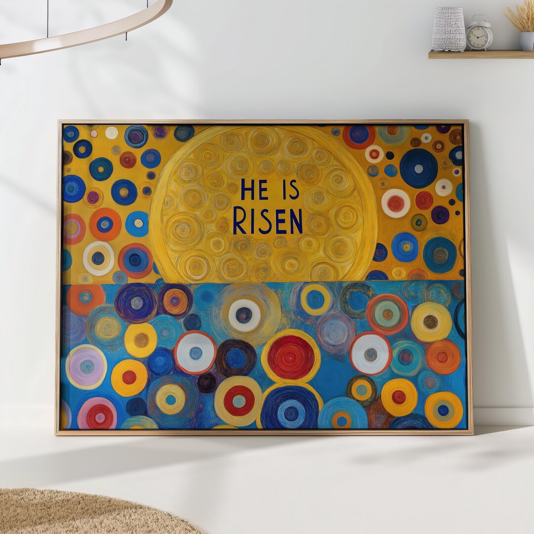He is Risen Christian Art Print - Gustav Klimt Inspirational Religious ...