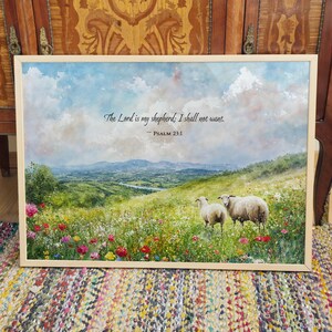 Psalm 23:1 Christian Art Print - the Lord is My Shepherd Wall Decor ...