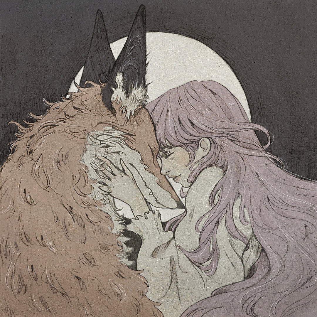 Strawberry Moon - Art Print - Etsy