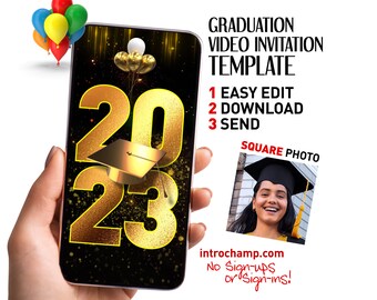 Graduation Party Invitation Template 2023 Instant Download - Etsy