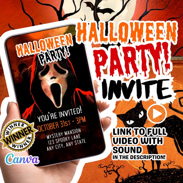 Ghostface Party Invitations - Etsy UK
