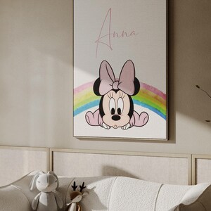 Set of 3 Posters, Minnie Mouse Name Print Personalized Gift Minnie ...