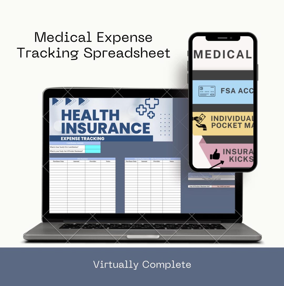 Medical Expense Tracking Spreadsheet - Etsy