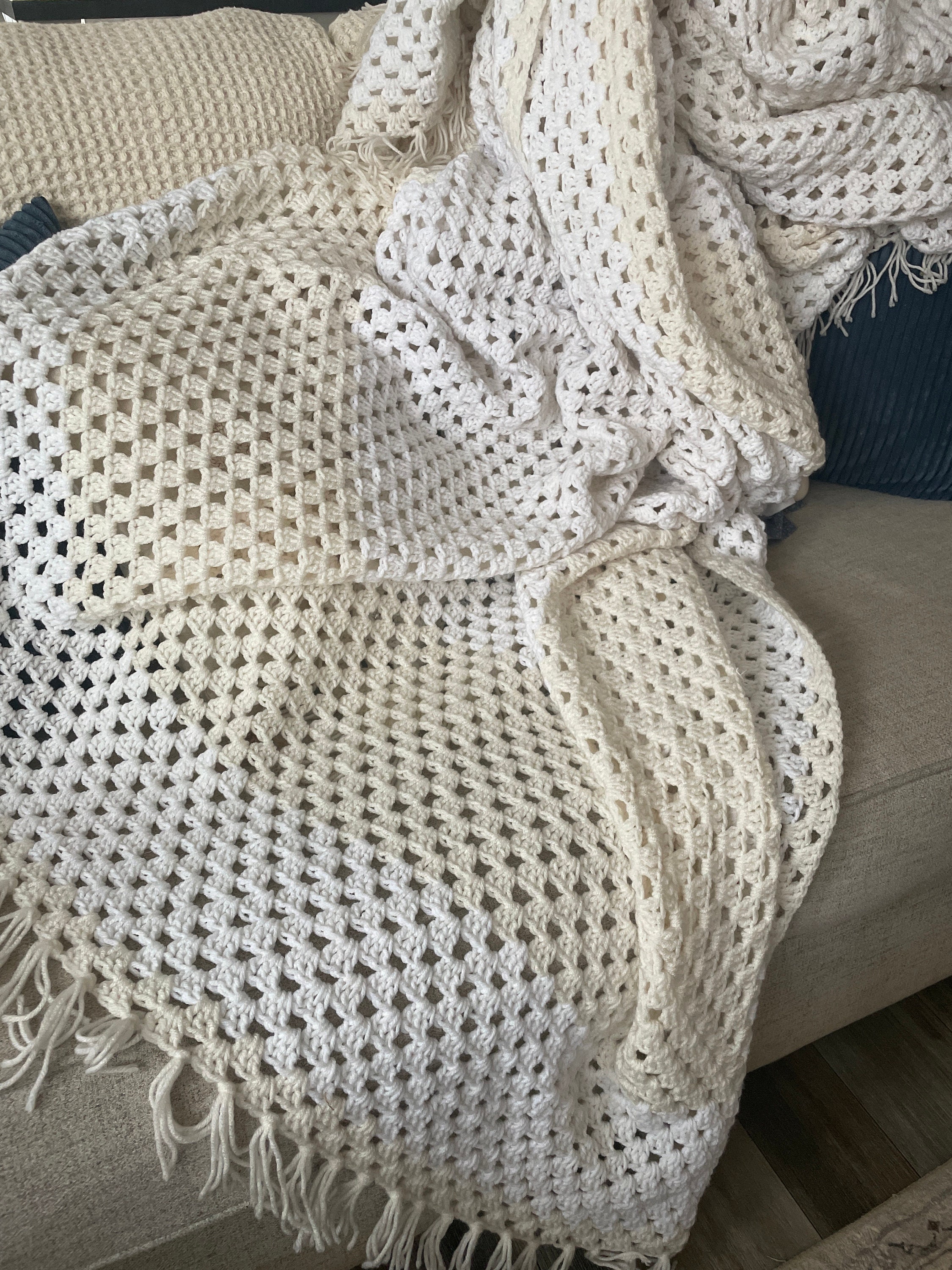 Large, Vintage Handmade Afghan - Etsy