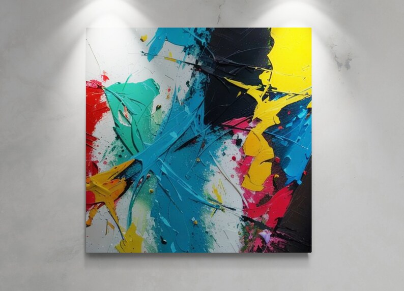Colorful Hyper Realistic Abstract Expressionist Digital Art Print ...