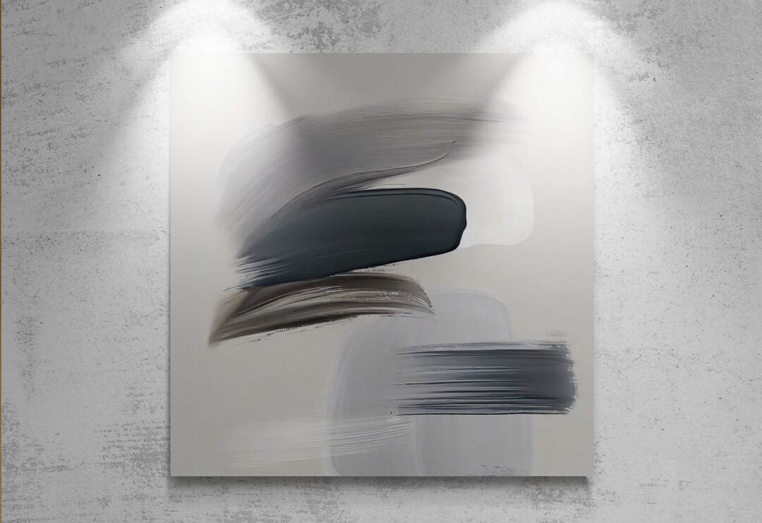Grey Minimalist Abstract: Realistic Thick Paint Texture | Digital Art ...