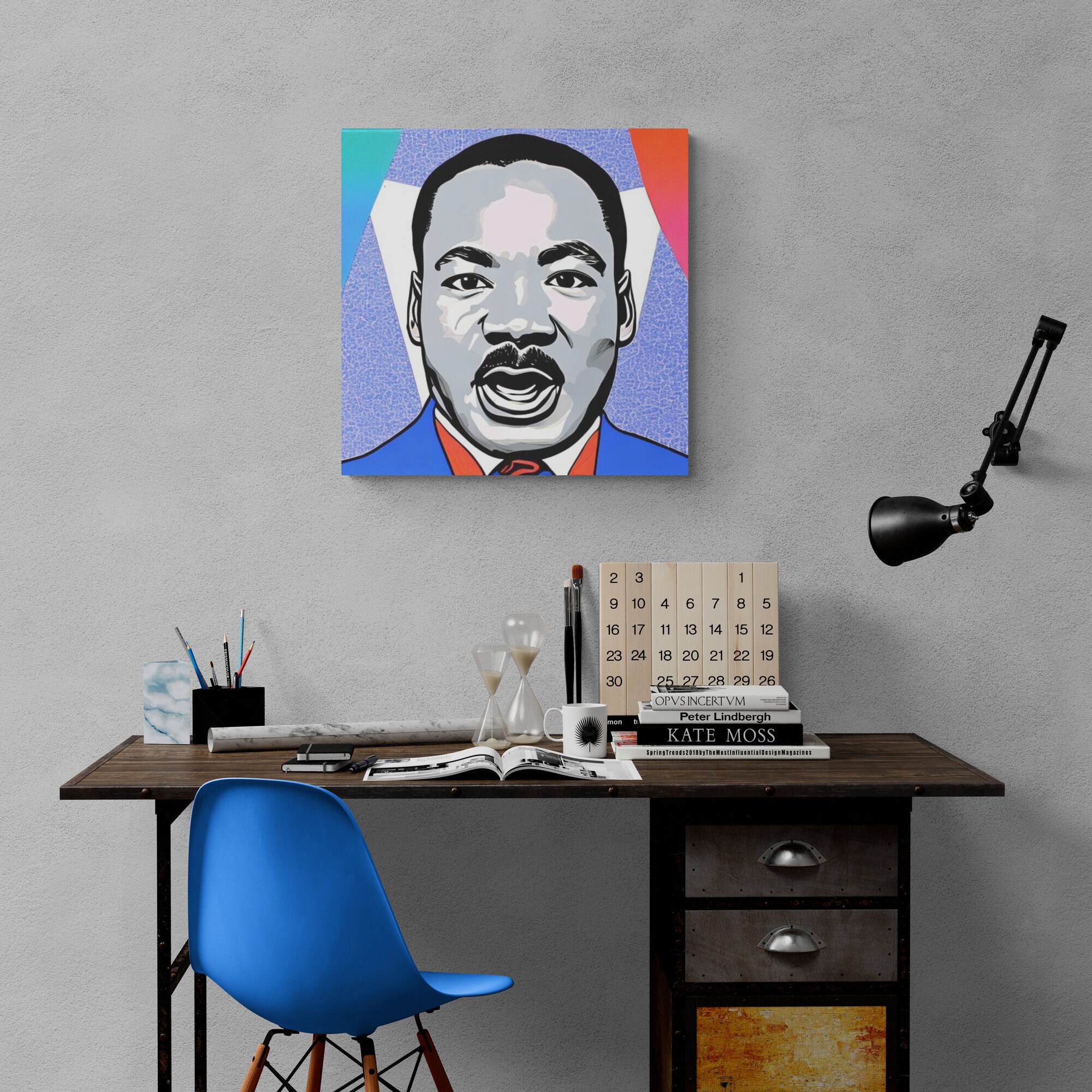Dr. Martin Luther King Jr Pop-art Digital Art Print, Colorful ...