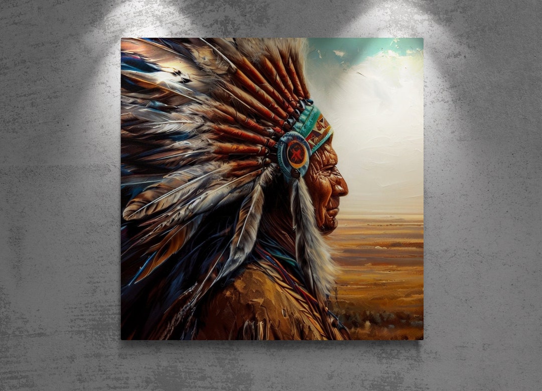 Spiritual Native Indian Chief: Abstract Expressionist Art | Shamanic ...