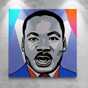 Dr. Martin Luther King Jr Pop-art Digital Art Print, Colorful ...