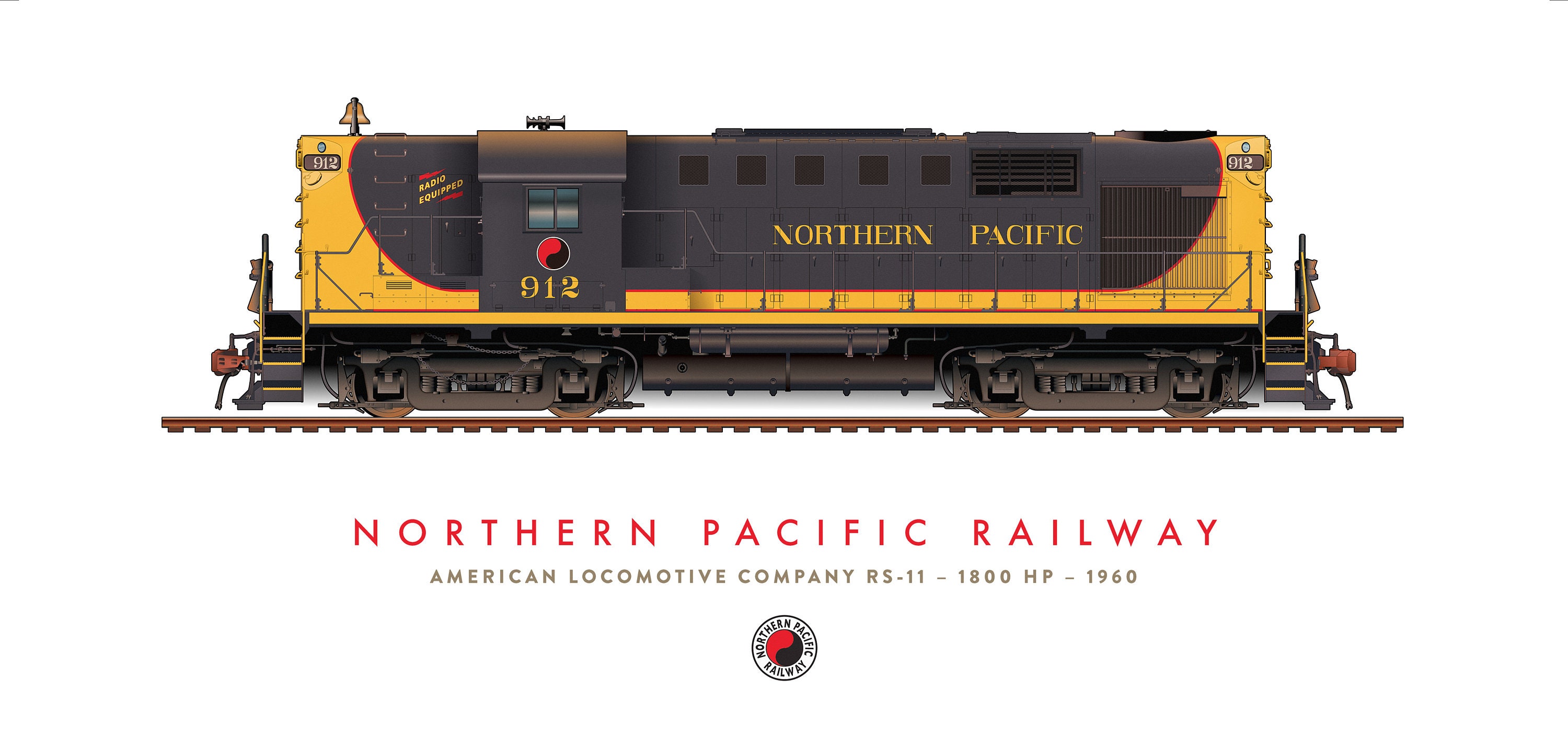 Northern Pacific ALCO RS-11 Poster - Etsy