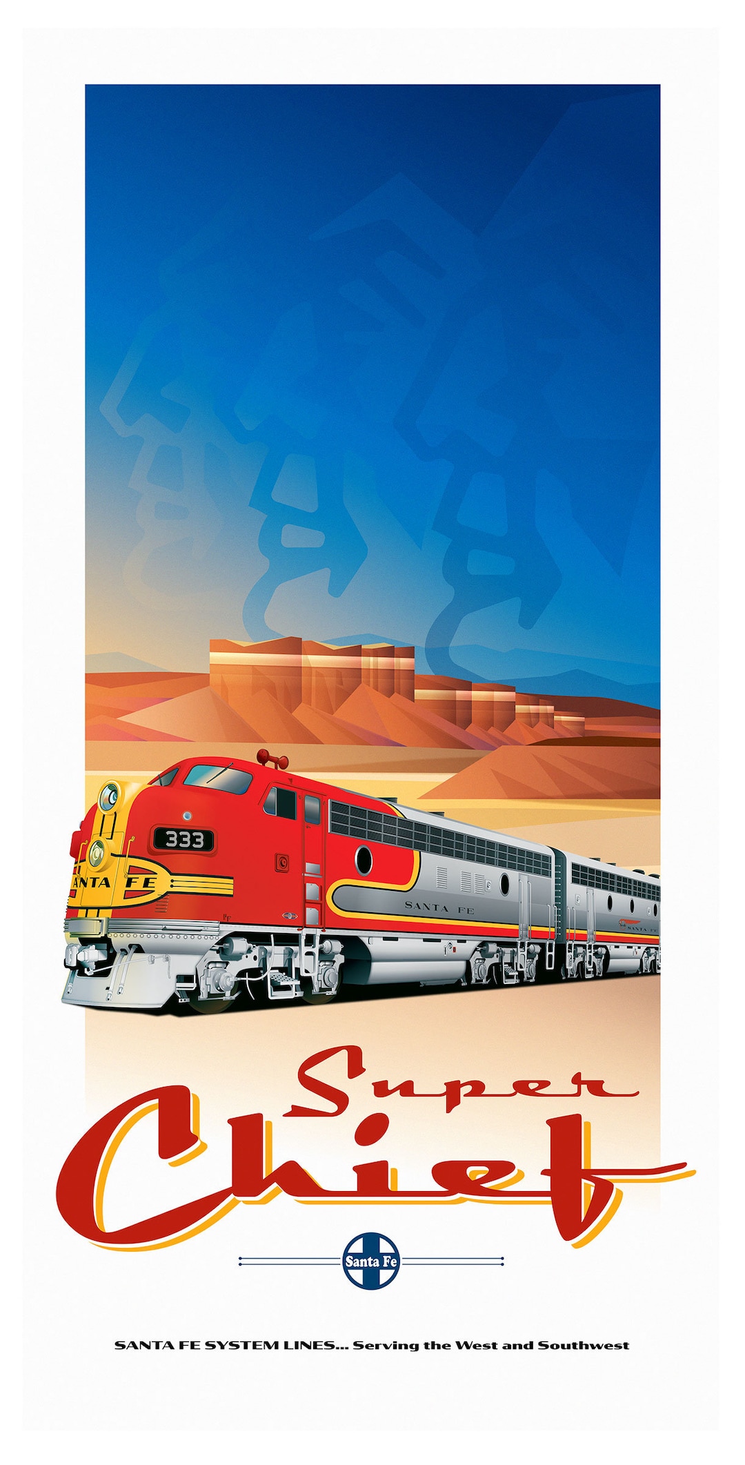 Santa Fe Super Chief Poster - Etsy