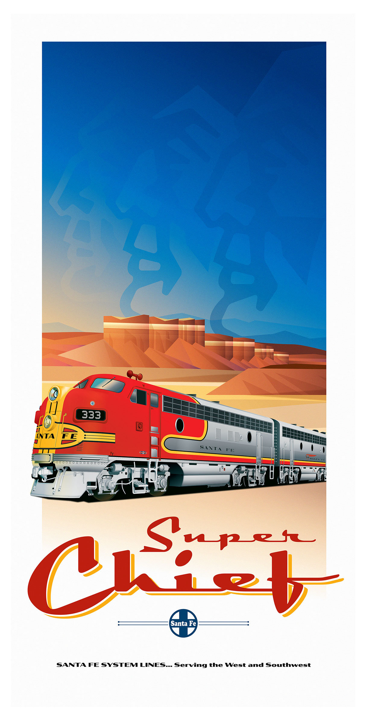 Santa Fe Super Chief Poster - Etsy