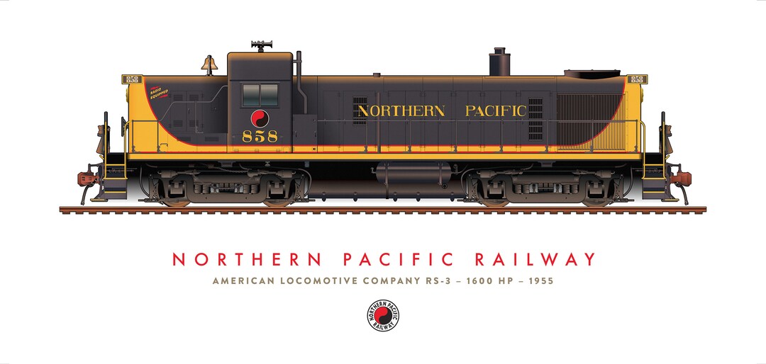 Northern Pacific ALCO RS-3 Poster - Etsy