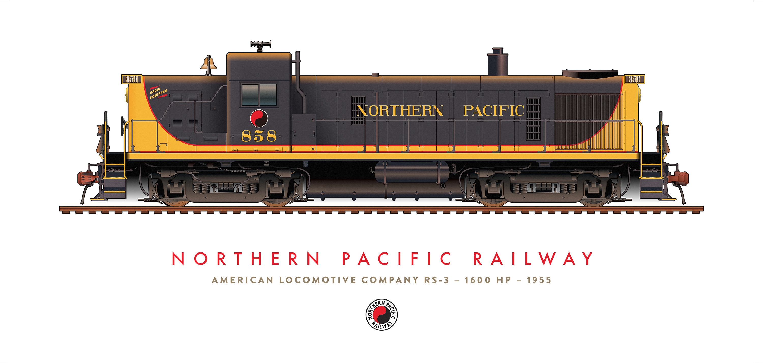 Northern Pacific ALCO RS-3 Poster - Etsy