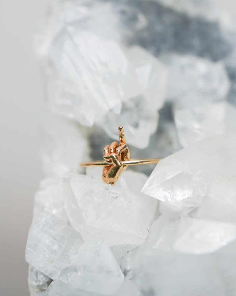 Sterling Silver Middle Finger Ring Middle Finger Jewelry F You Ring ...