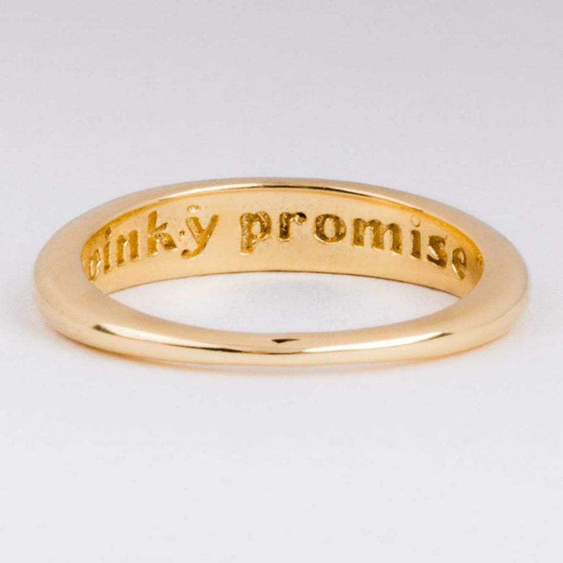 Pinky Promise Ring Symbolic and Elegant Design Engagement Shinny Silver ...