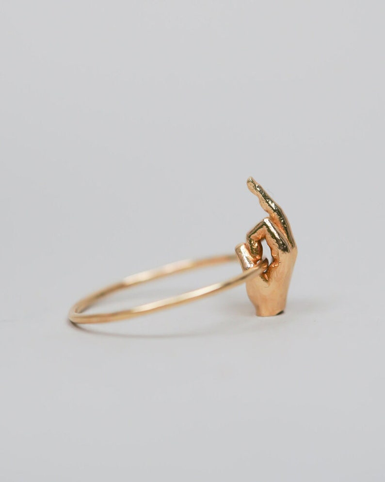 Sterling Silver Middle Finger Ring Middle Finger Jewelry F You Ring ...