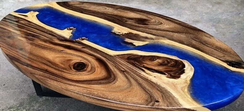 Epoxy Dining Table Top in Oval Shape for Home Decor. - Etsy