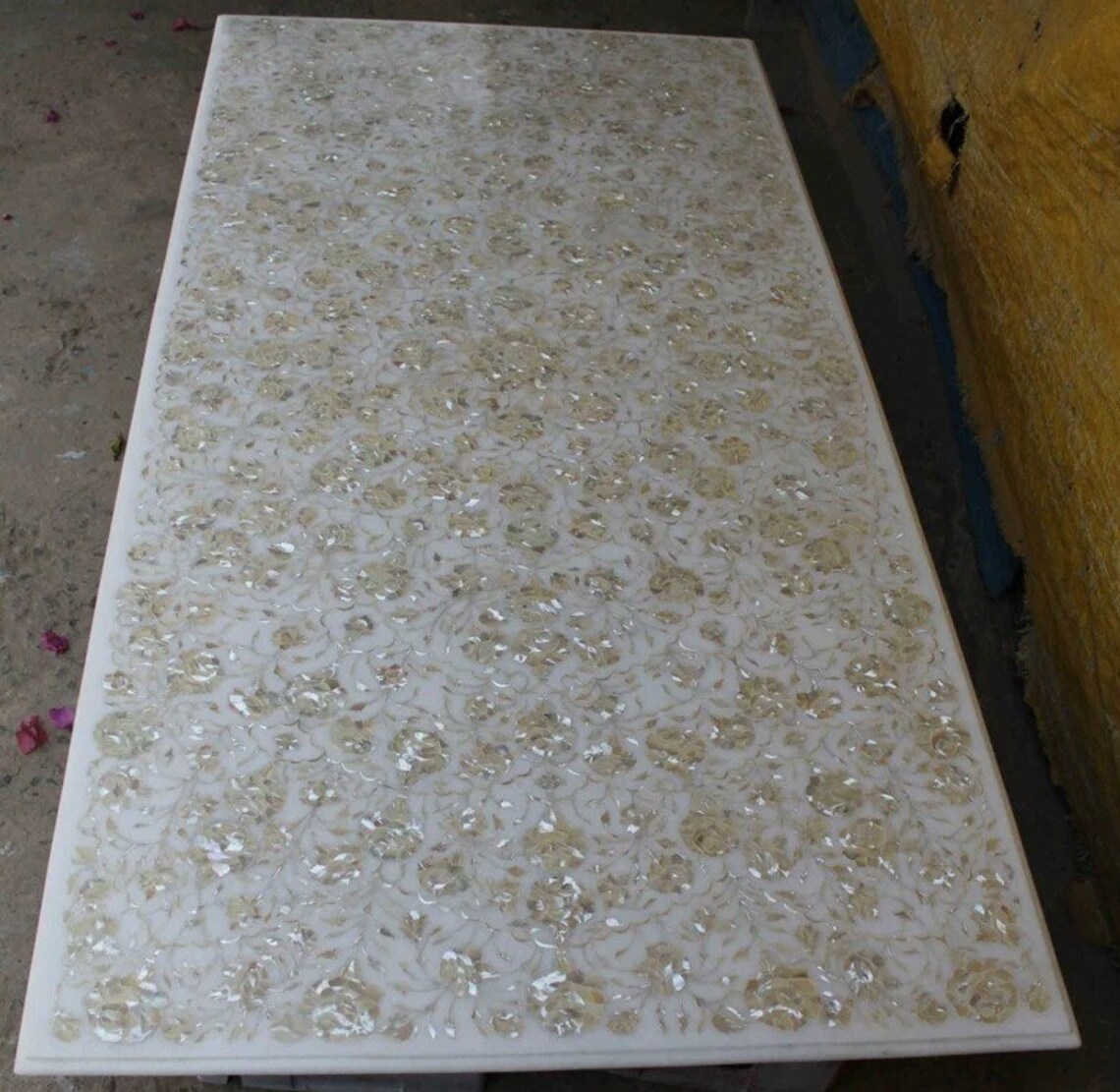 Marble Inlay Table Top, Handmade Semi Precious Stone Inlay Work PIETRA ...