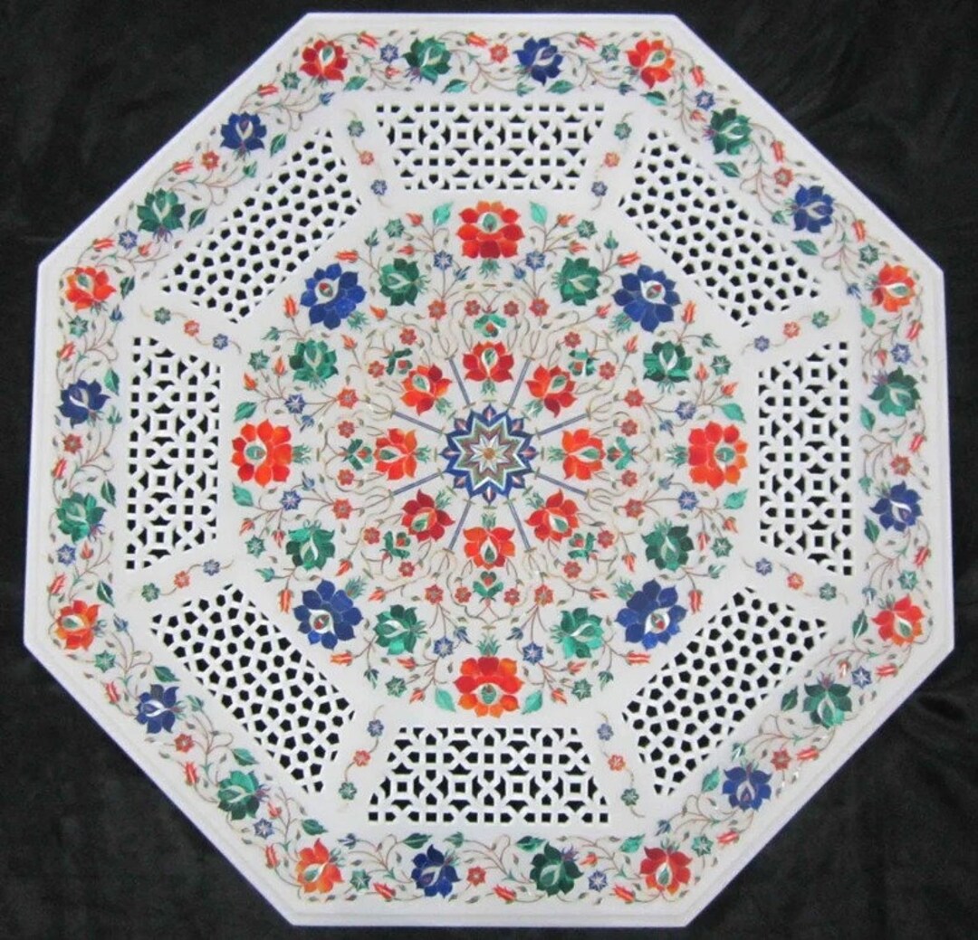 Center Inlay Table, Living Room Inlay Table, Marble Inlay Coffee Table ...