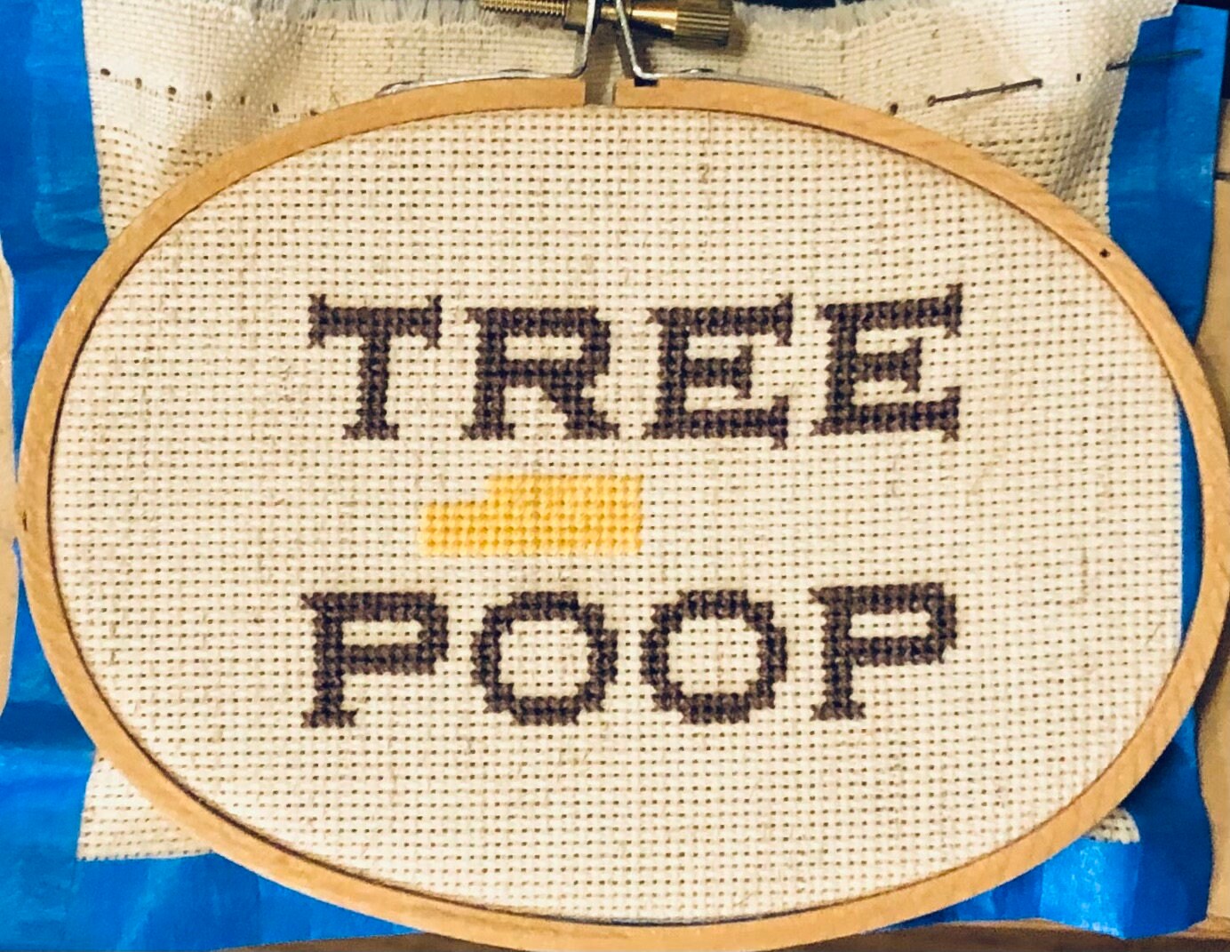 Tree Poop. A Funny Teacher Classroom Decor Cross Stitch Pattern in PDF ...