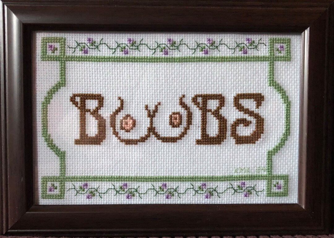 Subversive Cross Stitch Pattern: Breast Cancer Awareness (PDF Pattern ...