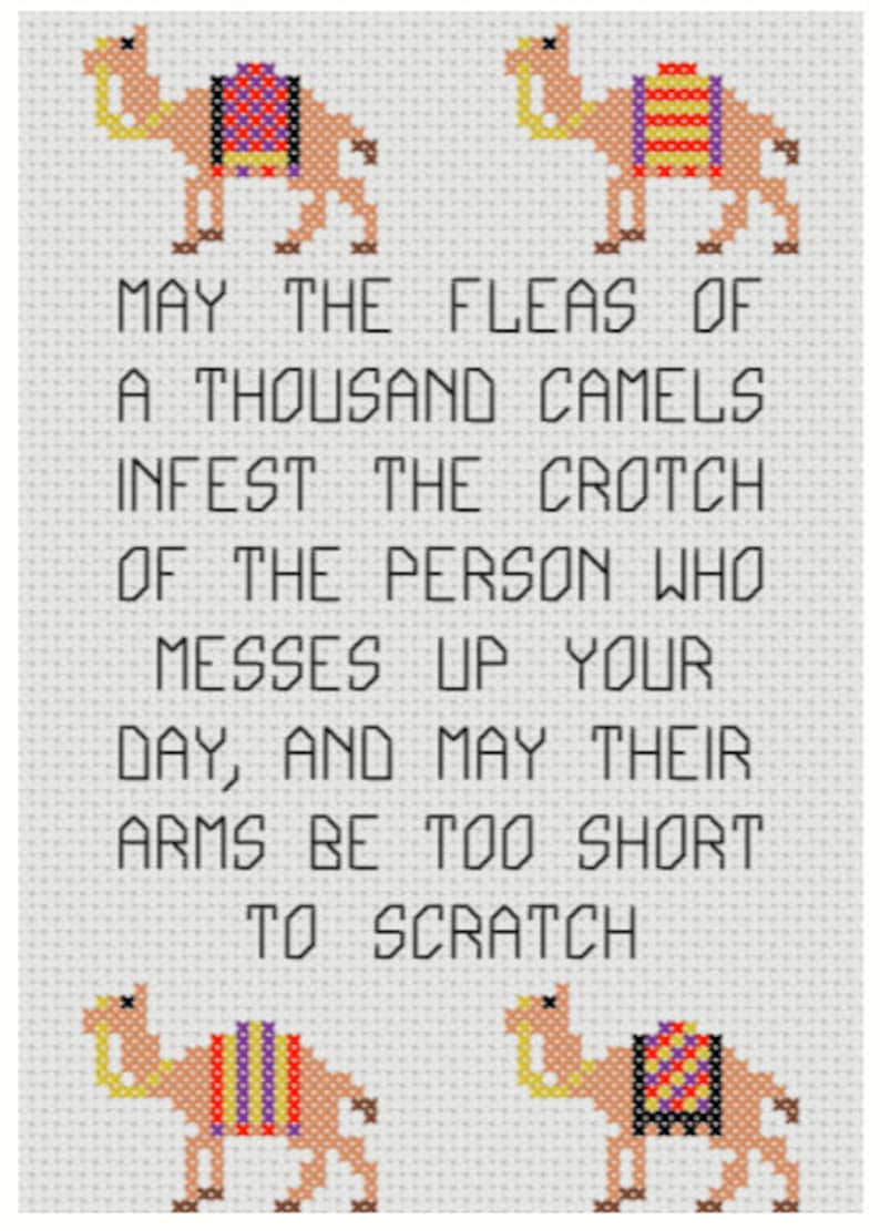 The Fleas of A Thousand Camels. an Arabian Cross Stitch Pattern in PDF ...