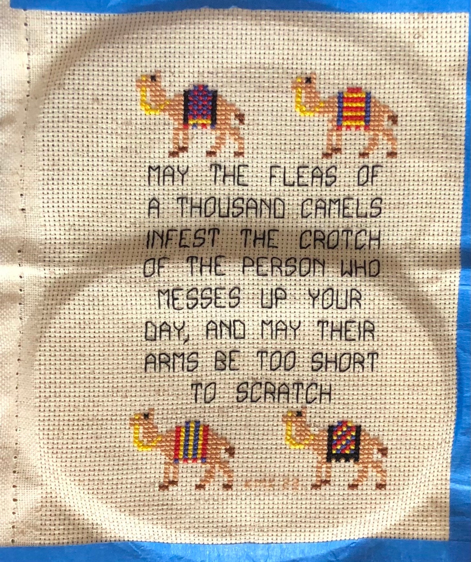 The Fleas of A Thousand Camels. an Arabian Cross Stitch Pattern in PDF ...