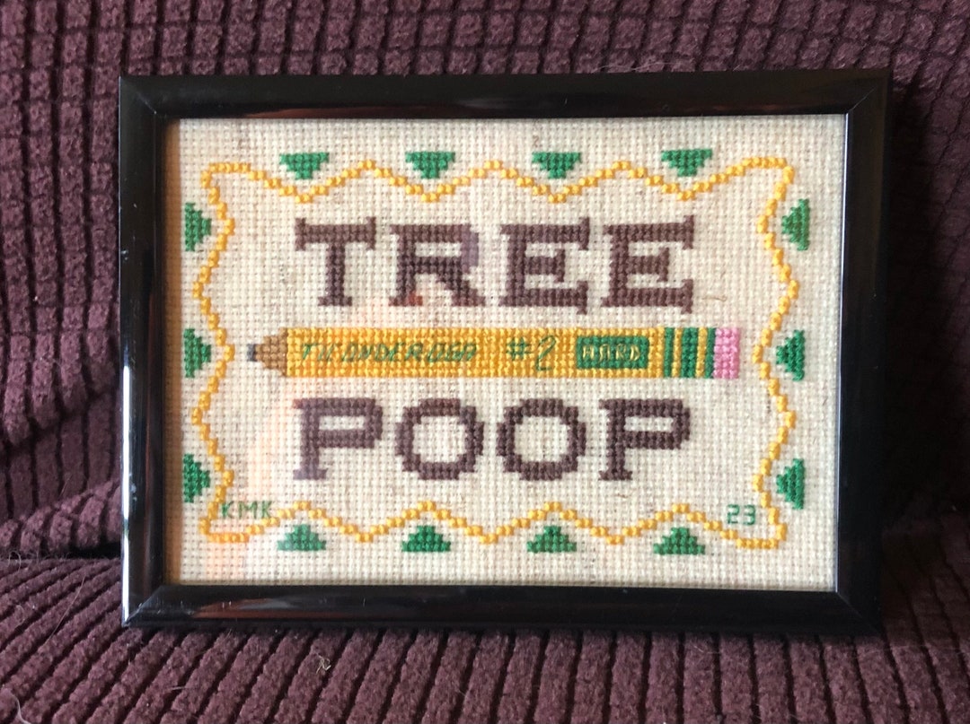 Tree Poop. A Back-to-school or Workplace Cross Stitch - Etsy