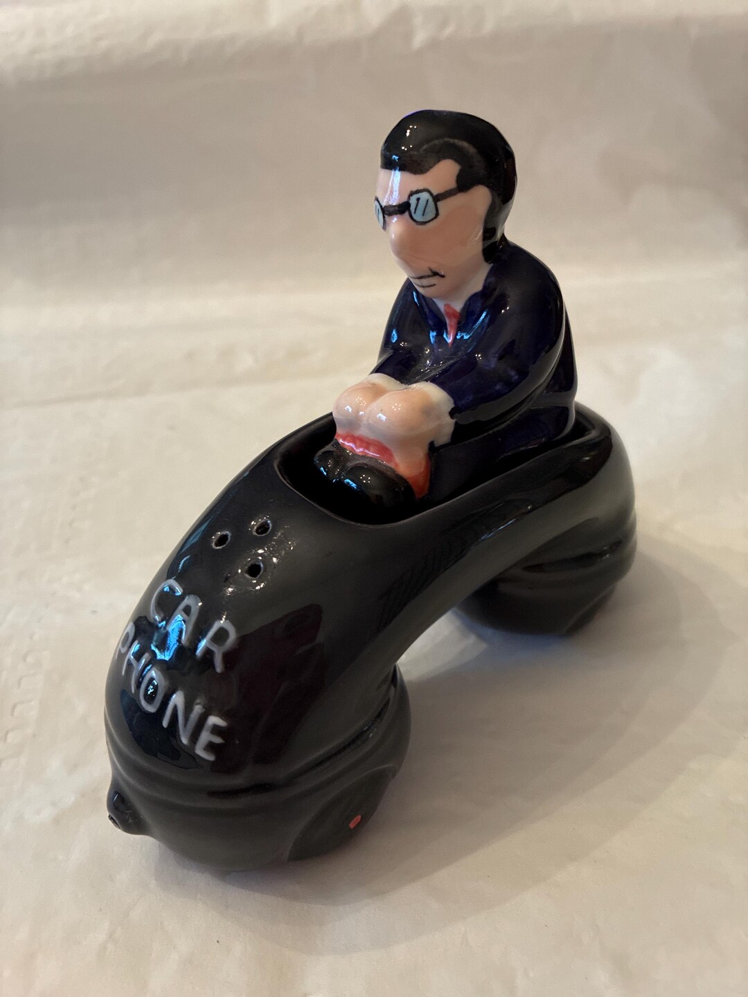 Vintage Novelty Salt and Pepper Shakers “man Sitting on Phone” - Etsy
