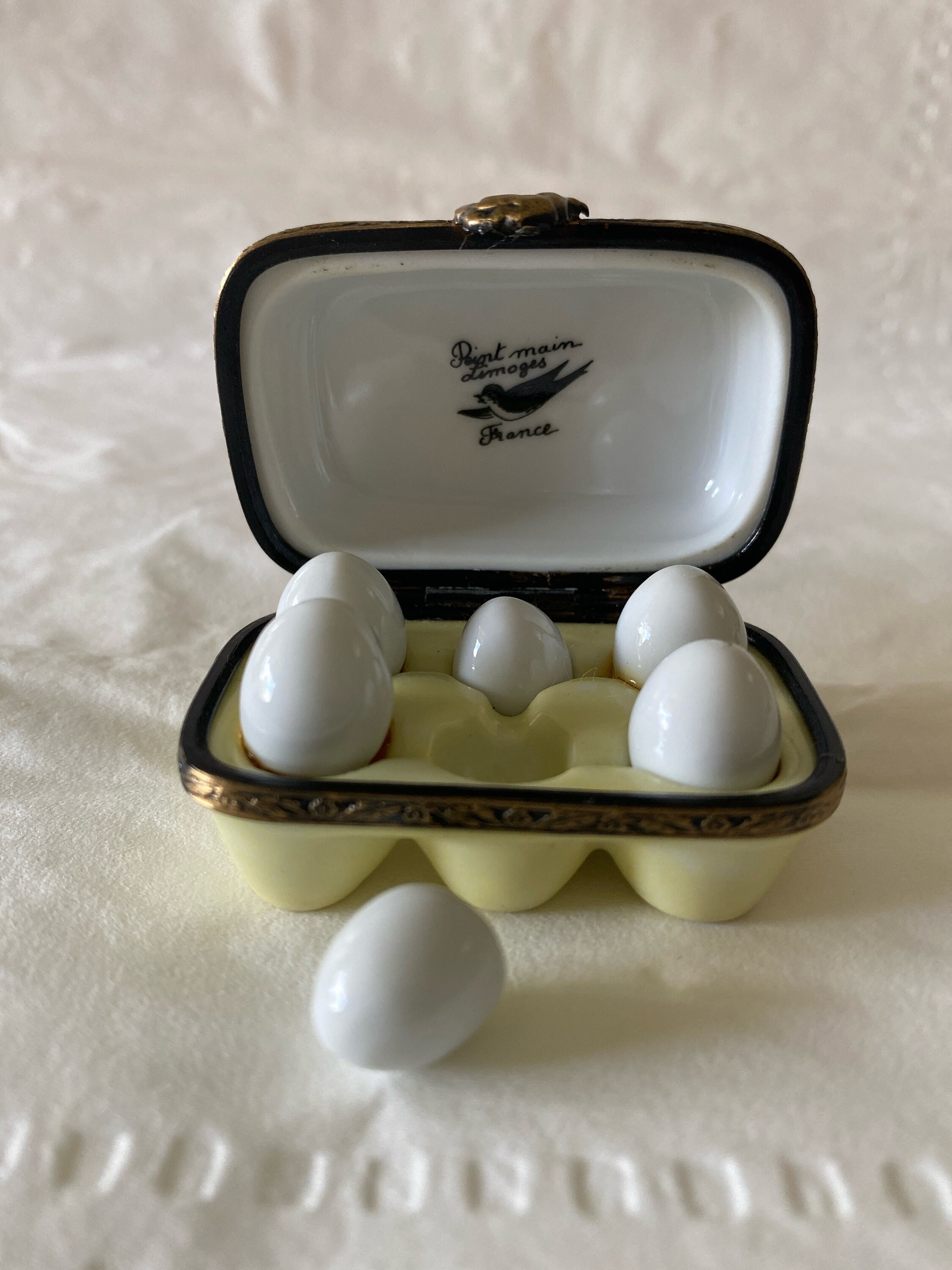 Limoges Eggs in Carton Box - Etsy