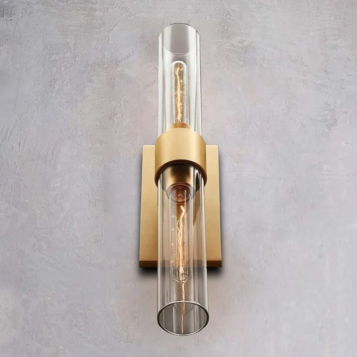 Modern Linear Wall Sconce Industry Glass Sconce Modern - Etsy