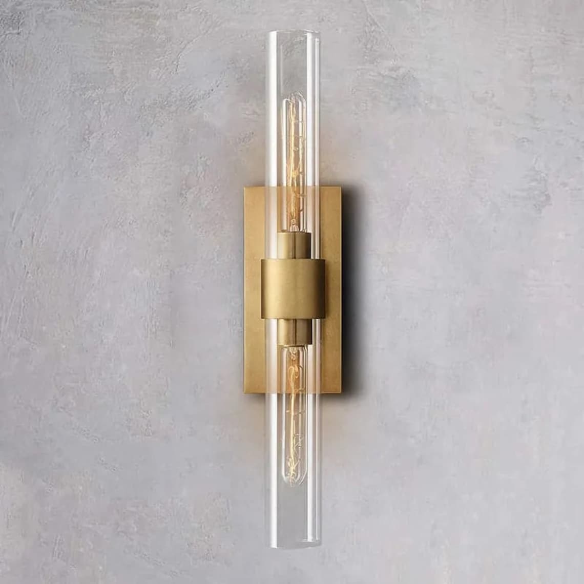 Modern Linear Wall Sconce - Industry Glass Sconce - Modern Cylinder ...